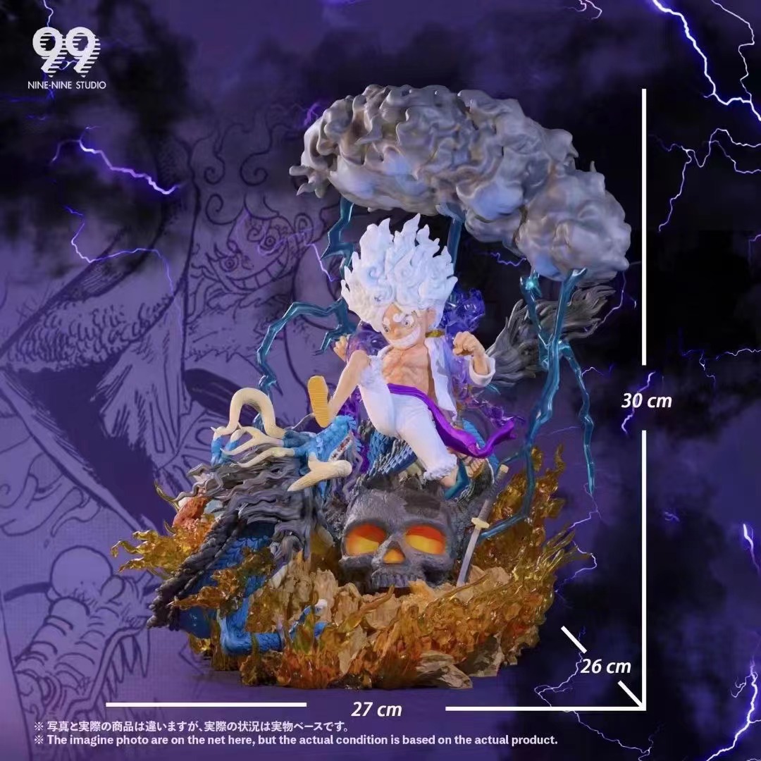 99 Studio One Piece Gear 5 Luffy VS Kaidou Resin Statue - Devilness Toys