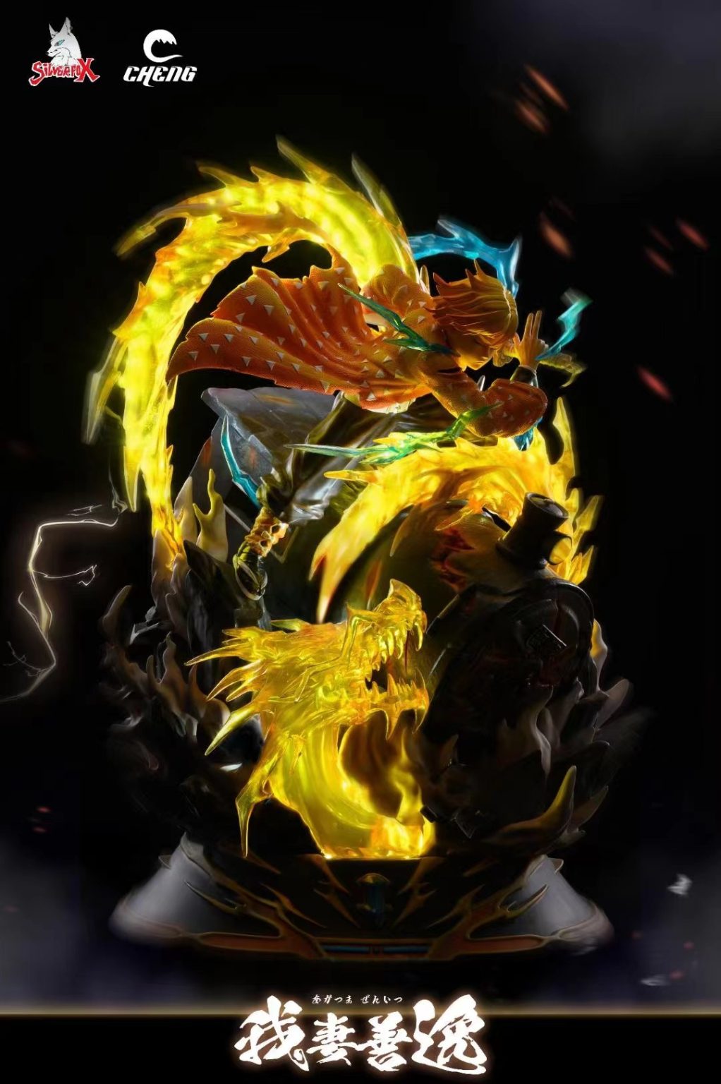 Silver Fox X Cheng Studio 1/4 Demon Slayer Agatsuma Zenitsu Resin ...
