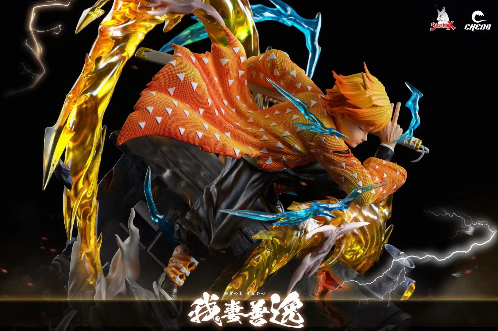 Silver Fox X Cheng Studio 1/4 Demon Slayer Agatsuma Zenitsu Resin ...