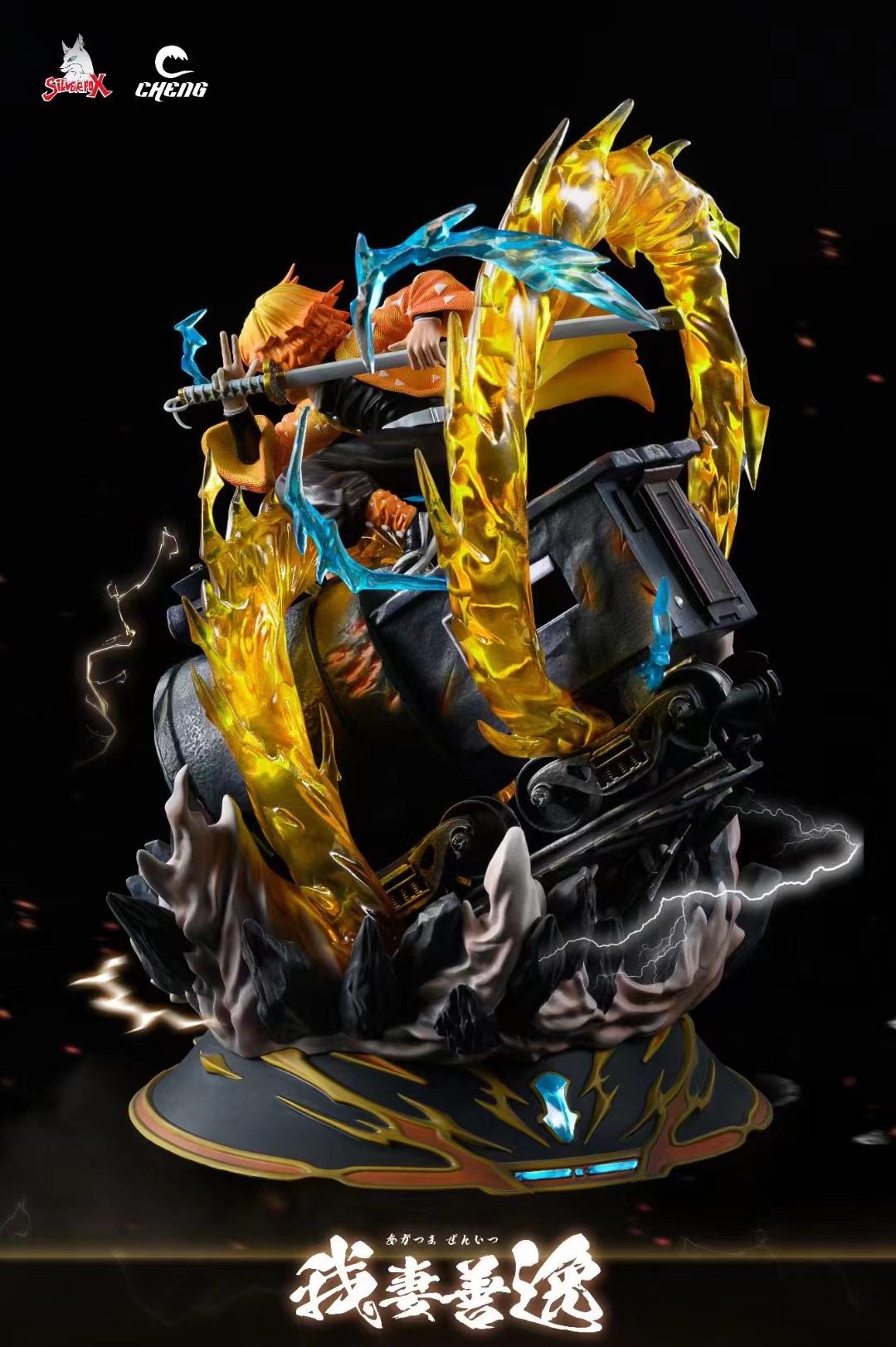 Silver Fox X Cheng Studio 1/4 Demon Slayer Agatsuma Zenitsu Resin ...
