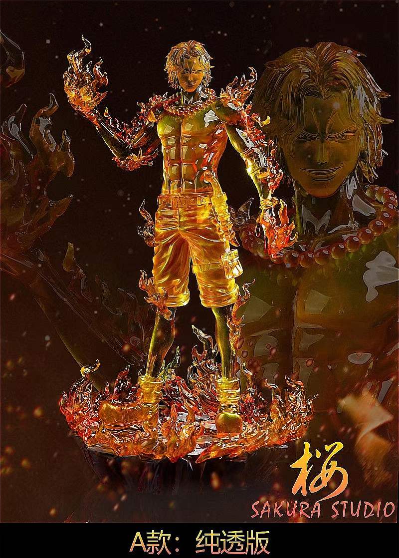 Sakura Studio A 1/6 One Piece Transparent Portgas·D· Ace Resin Statue ...