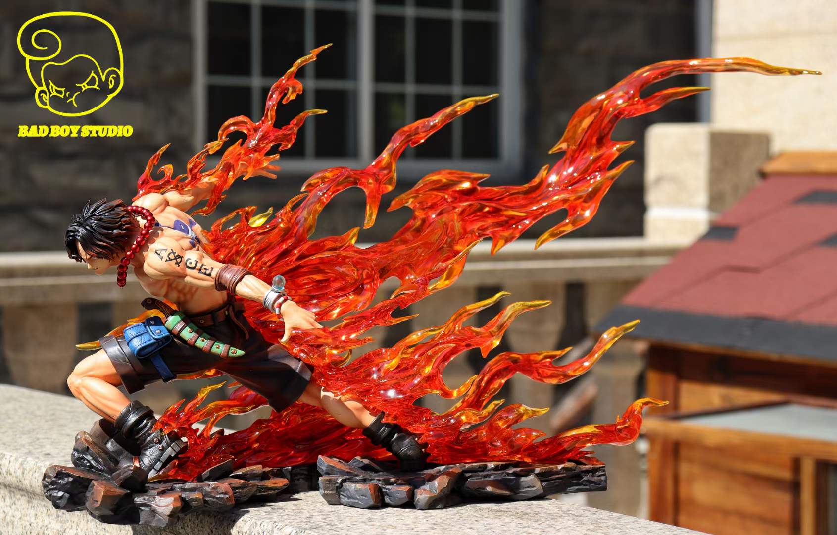 BadBoy Studio Rock Platform One Piece Portgas·D· Ace Resin Statue ...