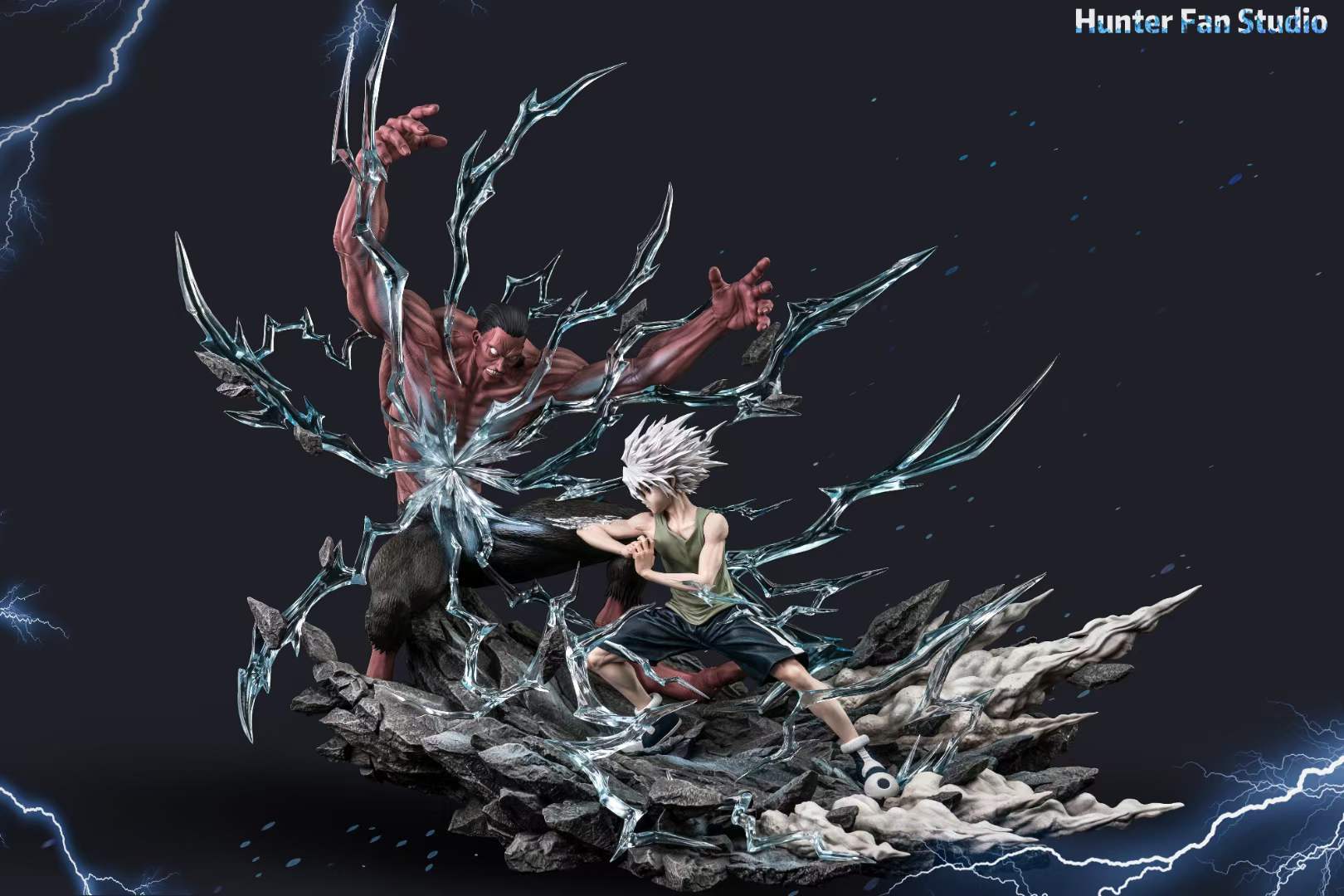 Hunter Fan Studio 1/6 HUNTER X HUNTER Killua VS Youpi Resin Statue ...