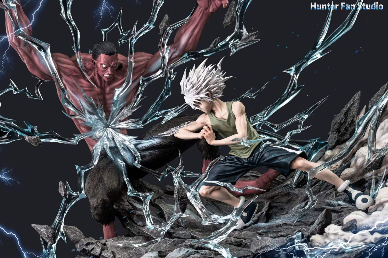 Hunter Fan Studio 1/6 HUNTER X HUNTER Killua VS Youpi Resin Statue ...