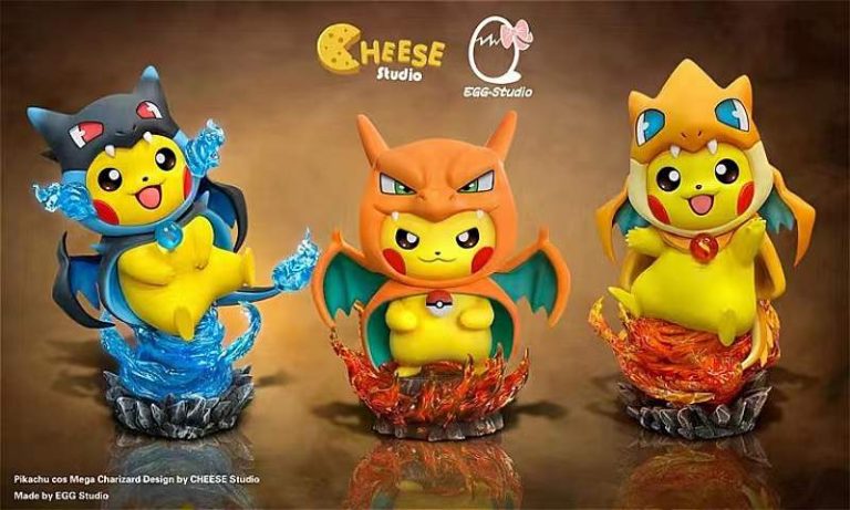 CHEESE Studio X EGG Studio Pokemon Pikachu Cos Charizard X Resin Statue ...