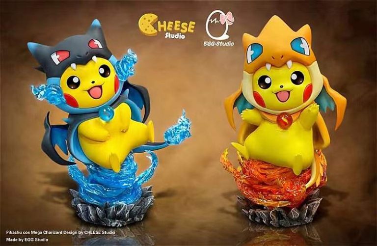 CHEESE Studio X EGG Studio Pokemon Pikachu Cos Charizard Y Resin Statue ...