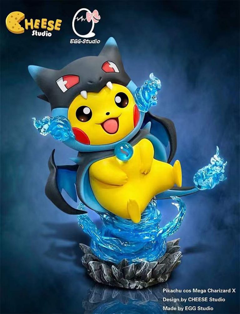 CHEESE Studio X EGG Studio Pokemon Pikachu Cos Charizard X Resin Statue ...