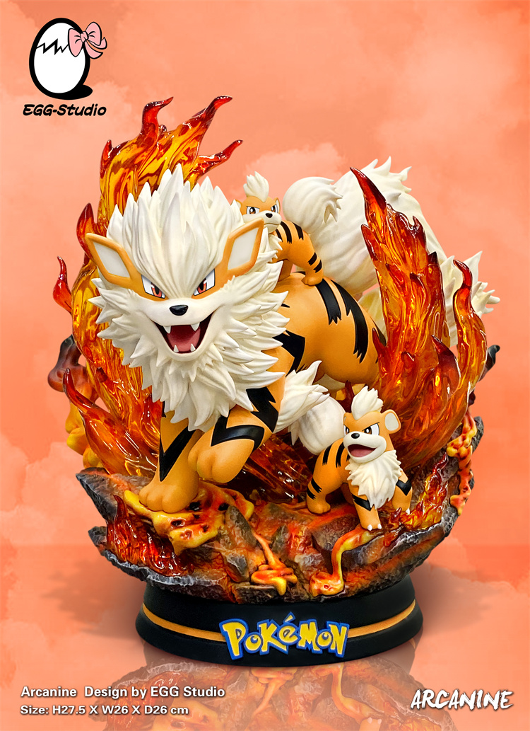 EGG Studio Pokemon Arcanine Evolution Resin Statue - Devilness Toys