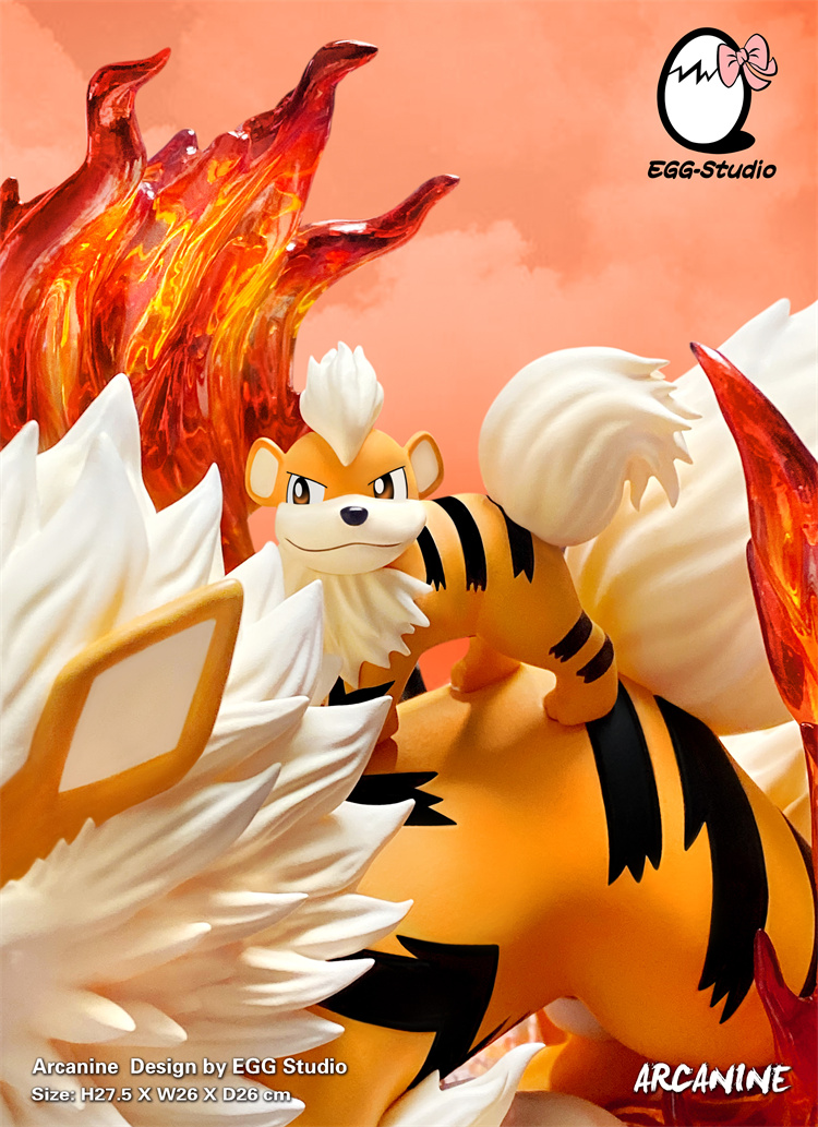EGG Studio Pokemon Arcanine Evolution Resin Statue - Devilness Toys