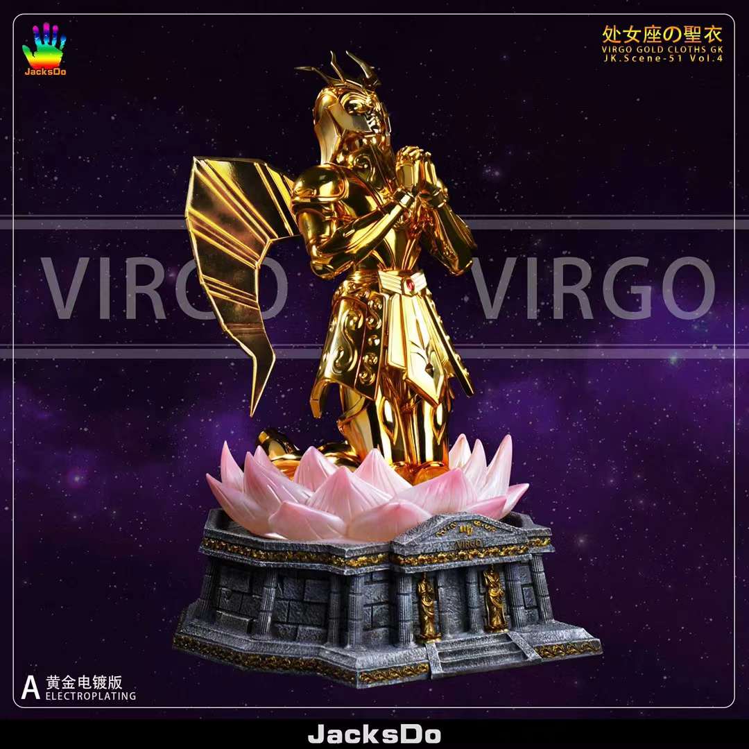 JacksDo A ELECTROPLATING 1/6 Saint Seiya Virgo Gold Cloths Resin Statue ...