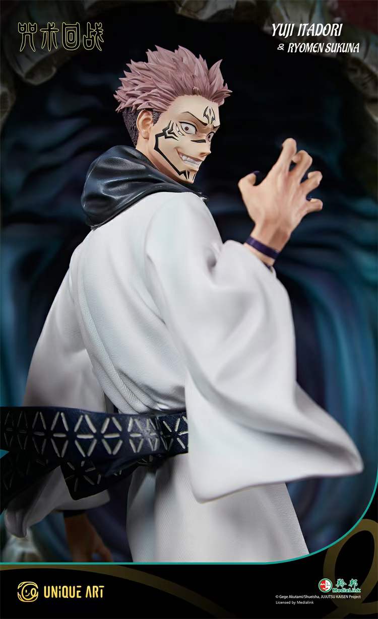 UNiQUE ART Jujutsu Kaisen Itadori Yuji & Ryomen Sukuna Resin Statue ...