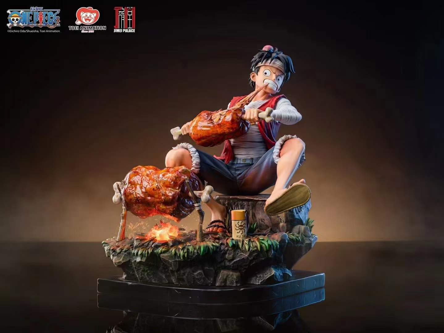 JIMEI PALACE One Piece Monkey D. Luffy X Silvers Rayleigh Resin Statue ...