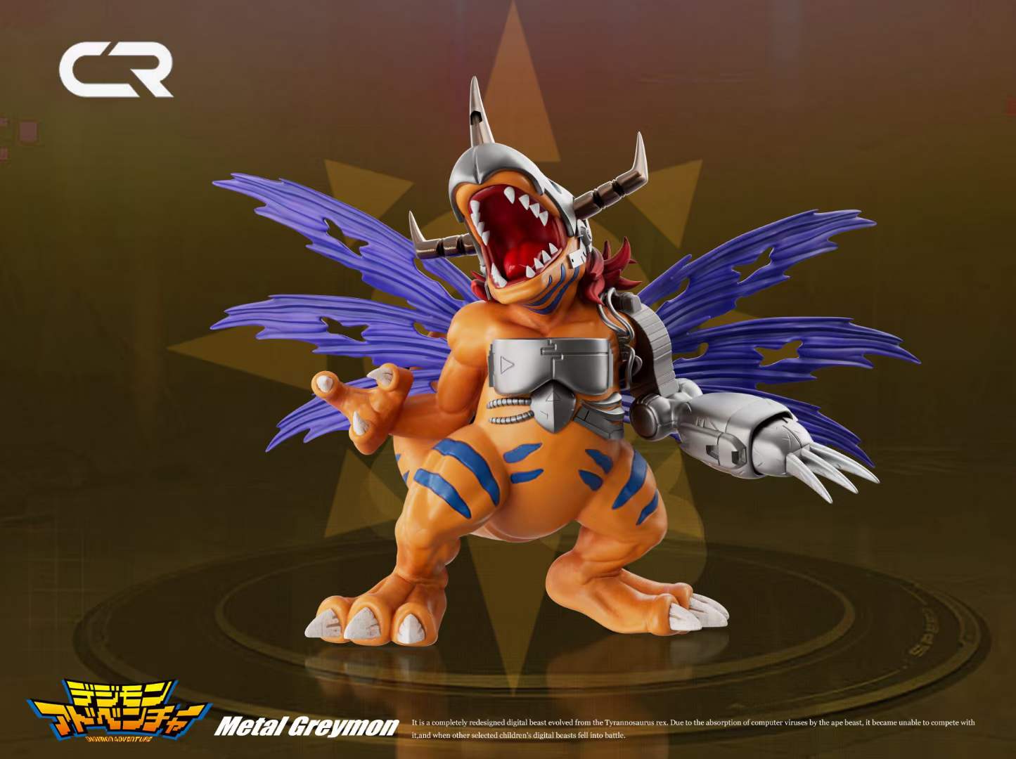 CR Studio Digimon Adventure Metal Greymon Resin Statue – Devilness Toys