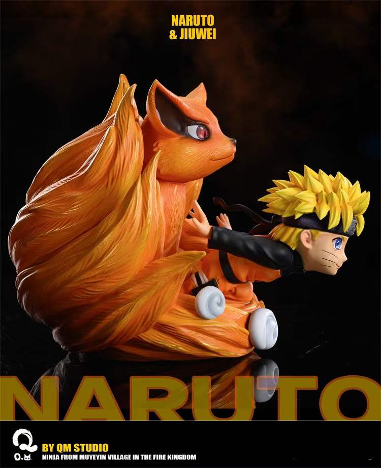 QM Studio Naruto Cute Uzumaki Naruto & Kurama Resin Statue - Devilness Toys