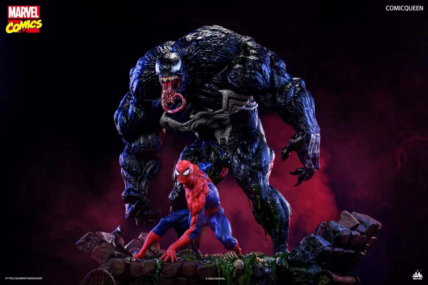 Queen Studio 1/4 Marvel Spider-Man VS Venom Resin Statue - Devilness Toys