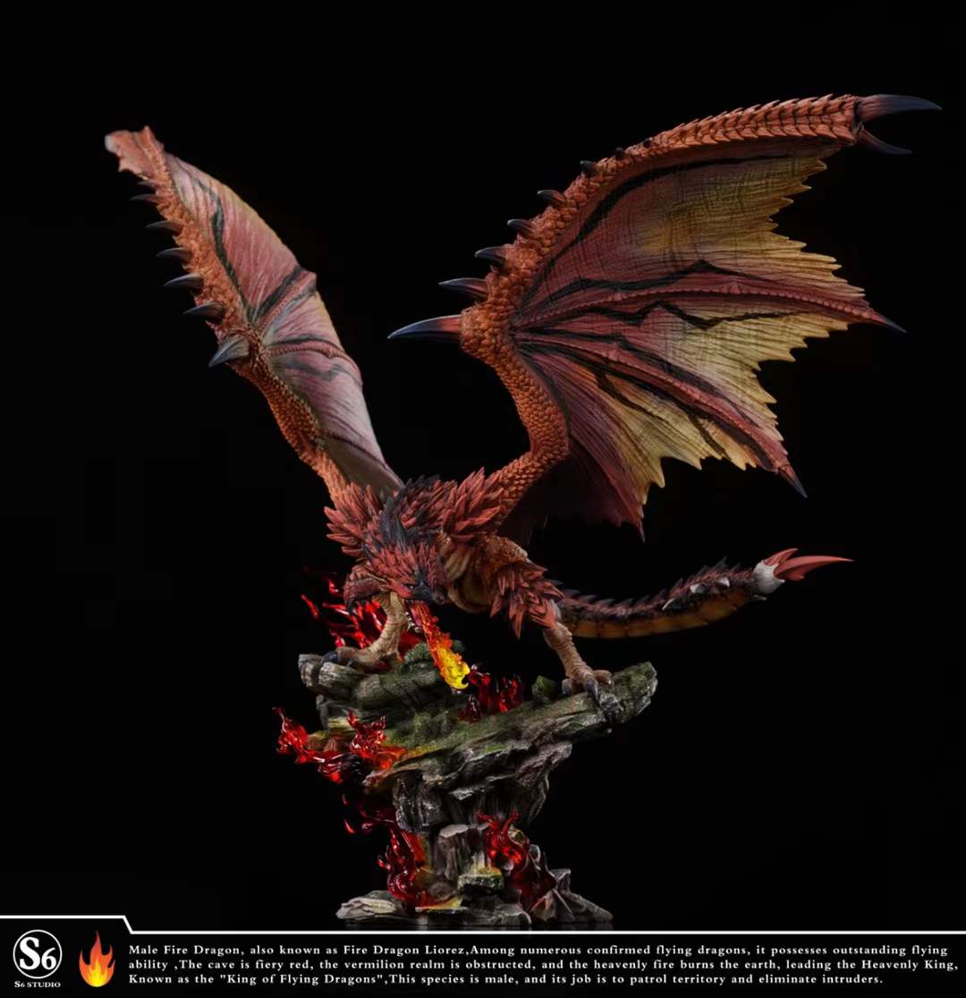 S6 Studio Monster Hunter Male Fire Dragon Resin Statue - Devilness Toys