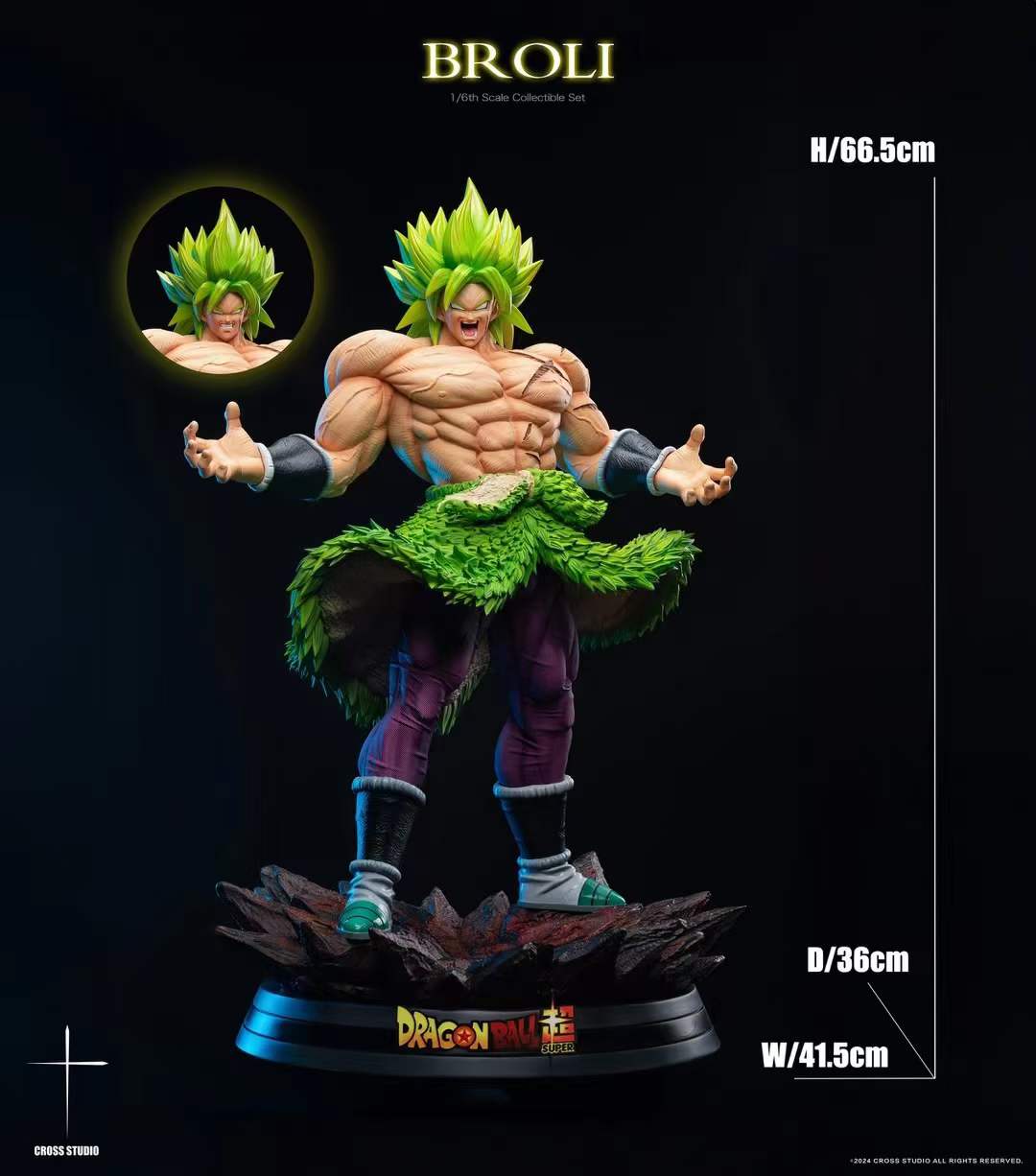 Cross Studio 1/6 Dragonball Super Broly Resin Statue – Devilness Toys