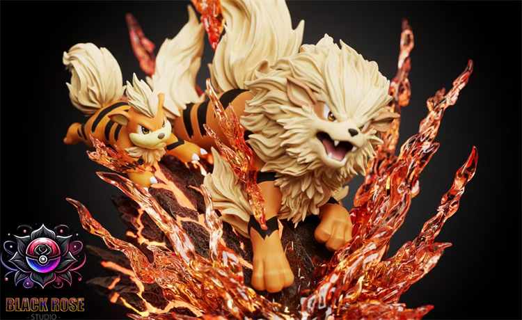 Black Rose Studio Pokemon Evolution Arcanine Resin Statue - Devilness Toys
